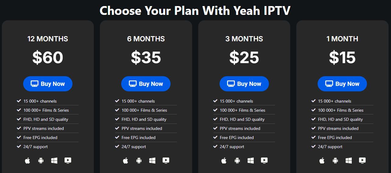 Yeah IPTV Review | The best IPTV Provider in USA - Yeah IPTV